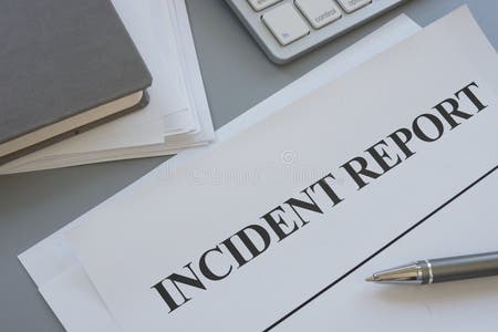 Incident Report is Shown Using the Text Stock Photo - Image of process ...