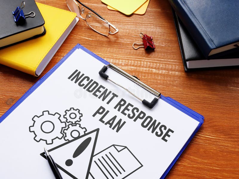 Incident Response Plan is Shown Using the Text Stock Image - Image of ...