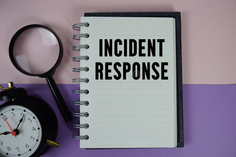 Incident Response Text Written on Notebook Paper with Magnifying Glass ...