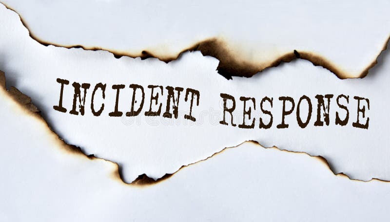 INCIDENT RESPONSE - Word on White Paper Against the Background of a ...
