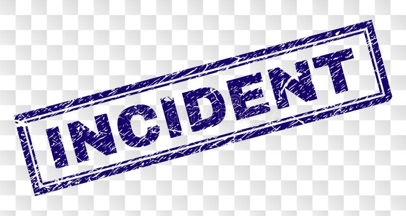 Grunge INCIDENT Rectangle Stamp Stock Vector - Illustration of blue ...