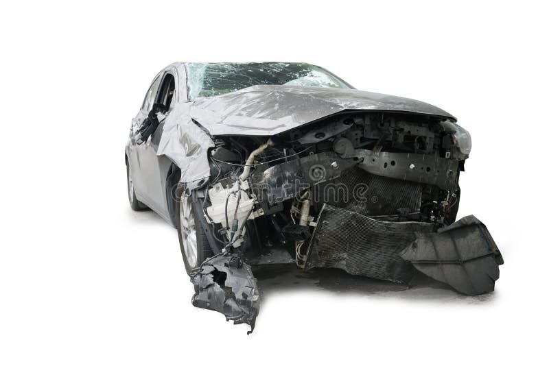 Incidente D'auto, Fronte Di Un'auto Distrutta in Un Grave Incidente ... Incidente D'auto, Fronte Di Un'auto Distrutta in Un Grave Incidente ...