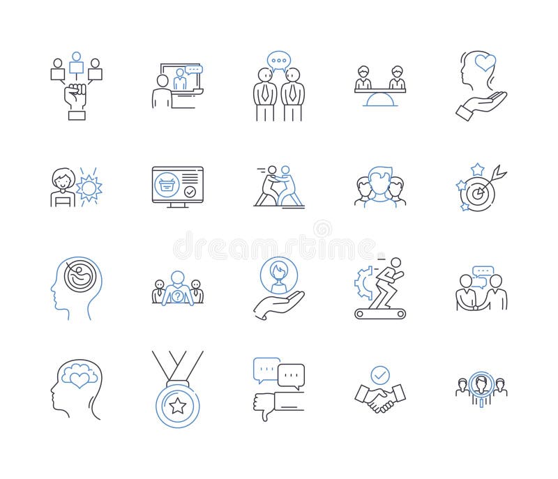 Incipient Coaching Line Icons Collection. Mentorship, Guidance, Support ...