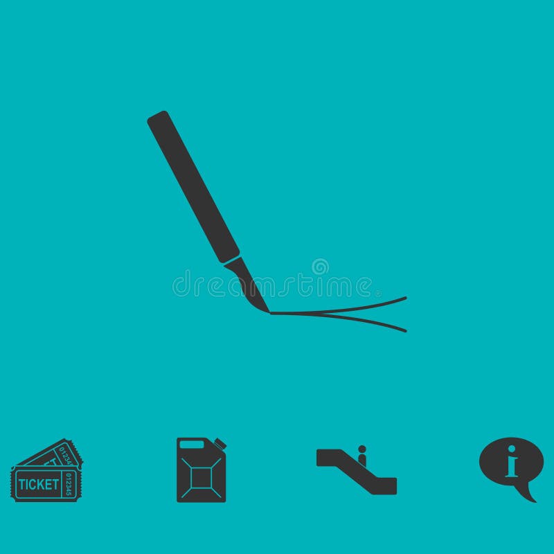 Incision surgery icon flat stock vector. Illustration of medic - 137828509