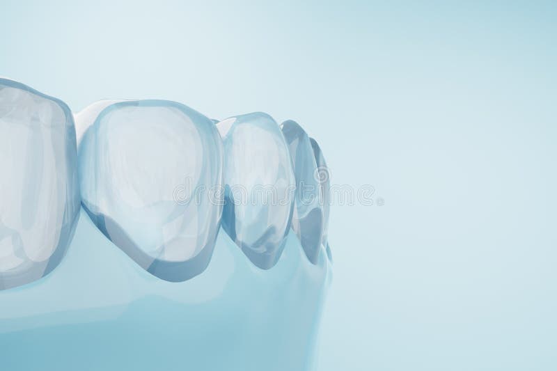 Front Teeth with Blue Science Background Stock Illustration ...