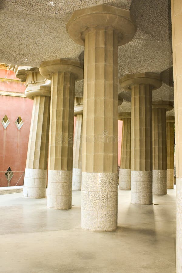 Inclined Columns Hipostila Room. Stock Photo - Image of hipostila ...