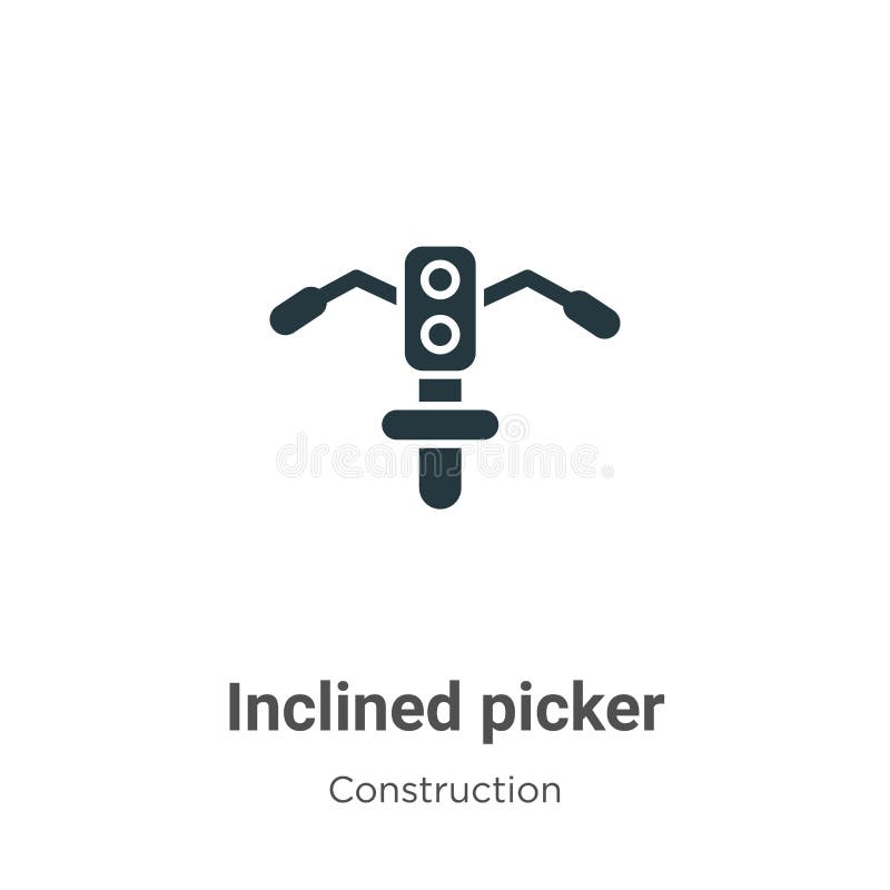 Inclined Picker Vector Icon on White Background. Flat Vector Inclined ...