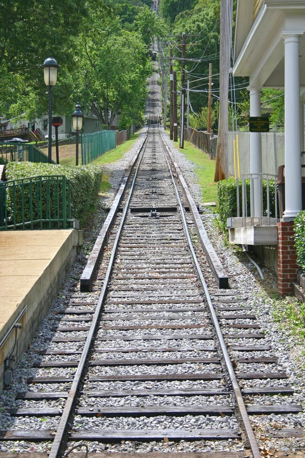 Inclined Railway stock image. Image of point, train, crosstie - 24435919