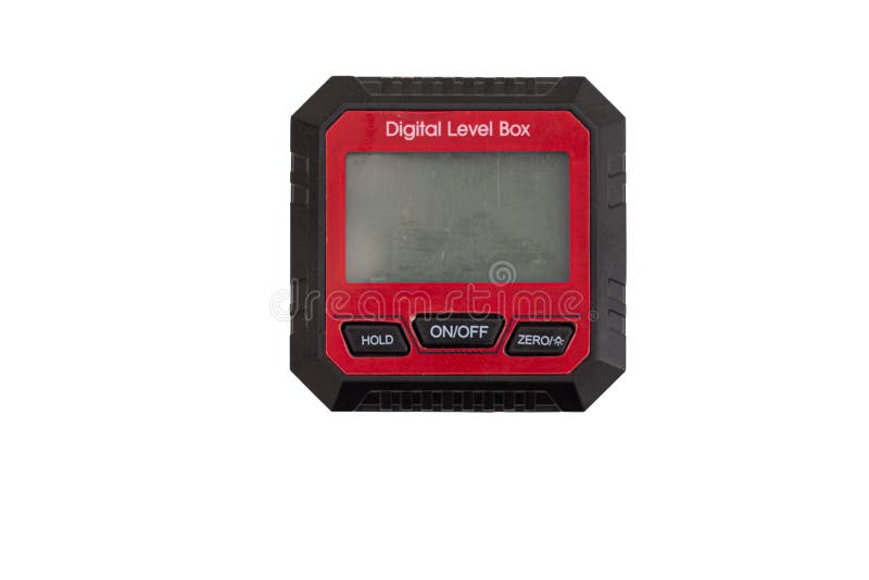 Inclinometer, Small Device for Measuring Level on a White Background ...