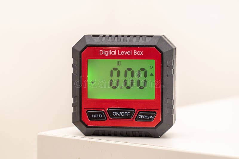 Inclinometer, Small Level Measuring Device on Top of a Table Top with 0 ...