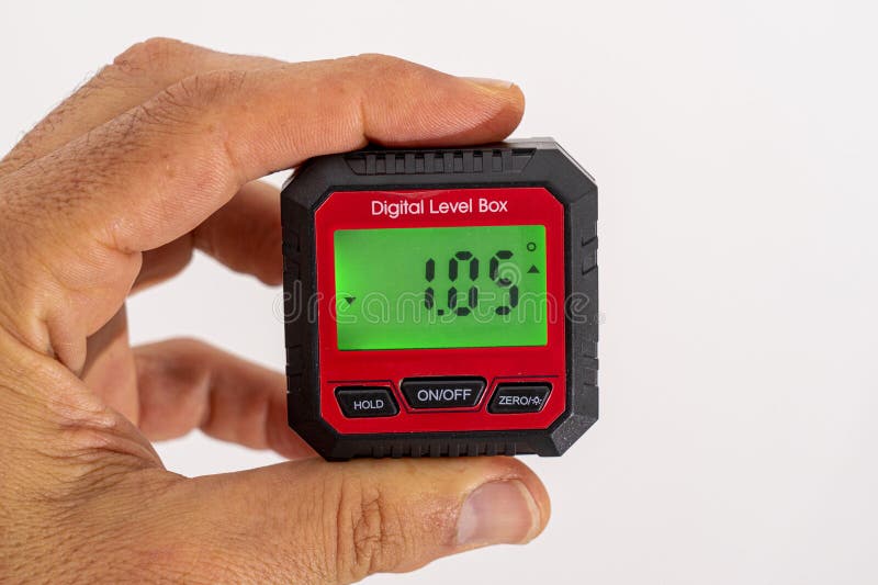 Inclinometer, Small Safe Level Measuring Device between Fingers of a ...