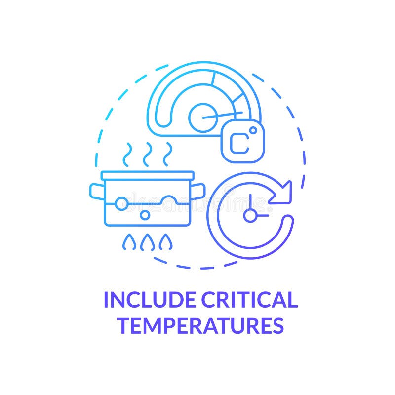 Include Critical Temperatures Blue Gradient Concept Icon Stock ...
