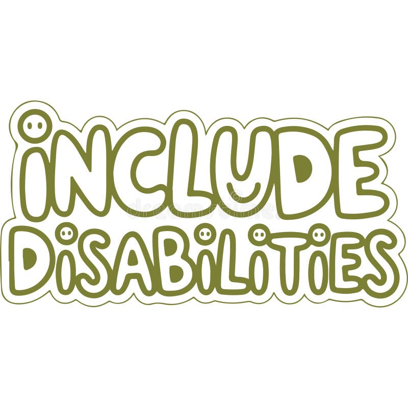 Include Disabilities Awareness Poster Stock Vector - Illustration of ...