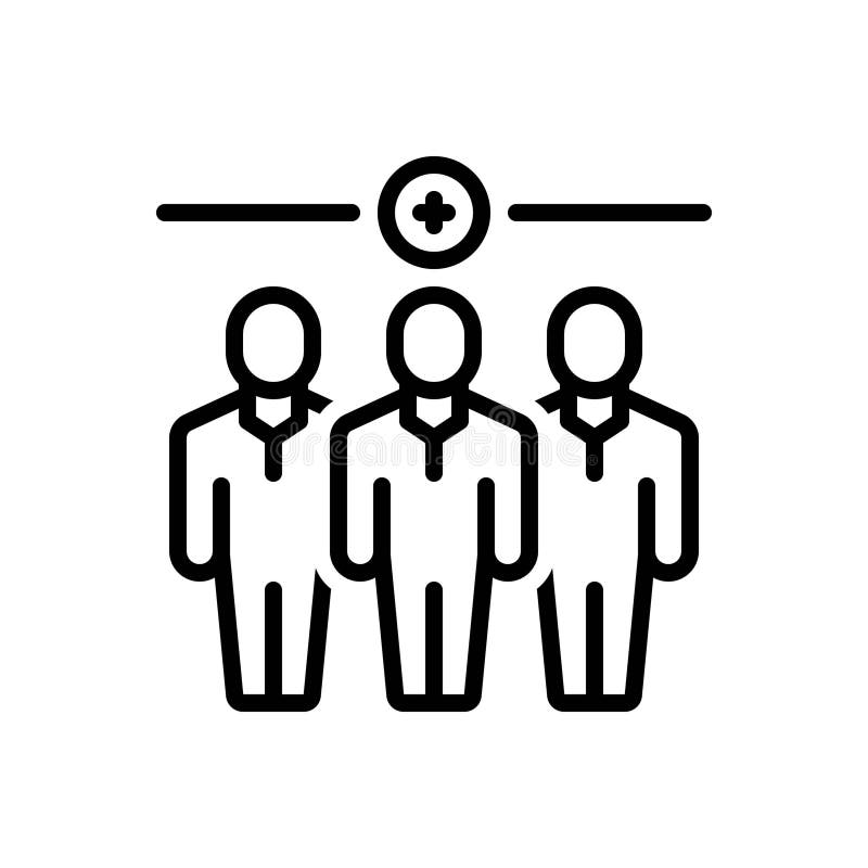 Black Line Icon for Include, Add and Team Stock Vector - Illustration ...