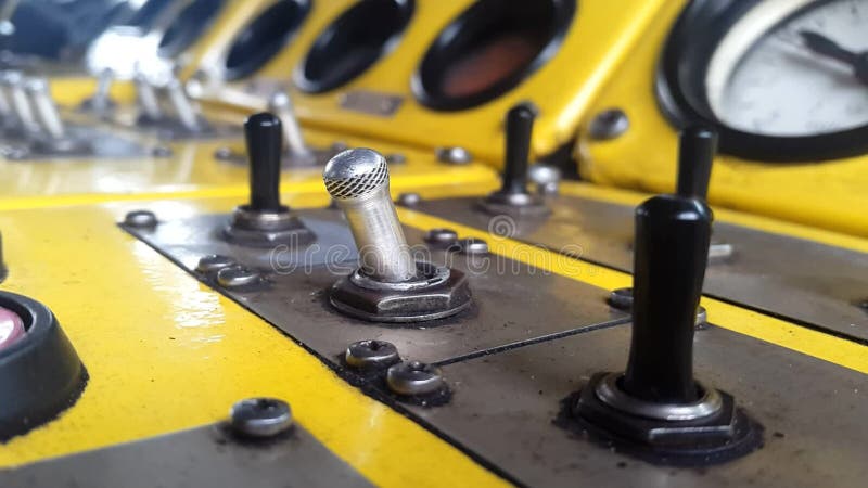 Include the Old Toggle Switch on the Control Panel Stock Video - Video ...