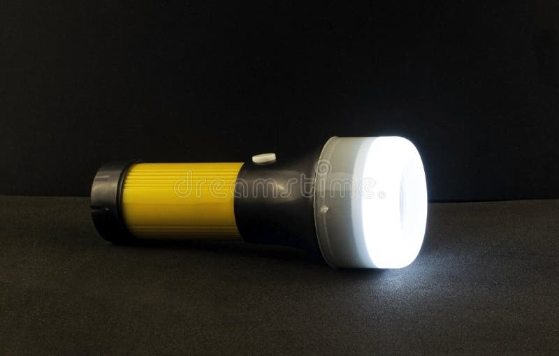 The Included Flashlight with a Yellow Handle. Stock Illustration ...