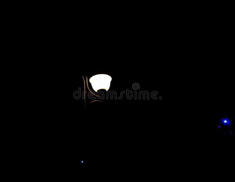 Included Lamp Post in the Park at Night Stock Photo - Image of colors ...