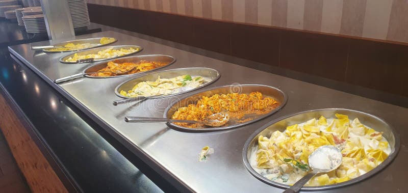 Selection of Italian Food at a Buffet Stock Image - Image of curry ...