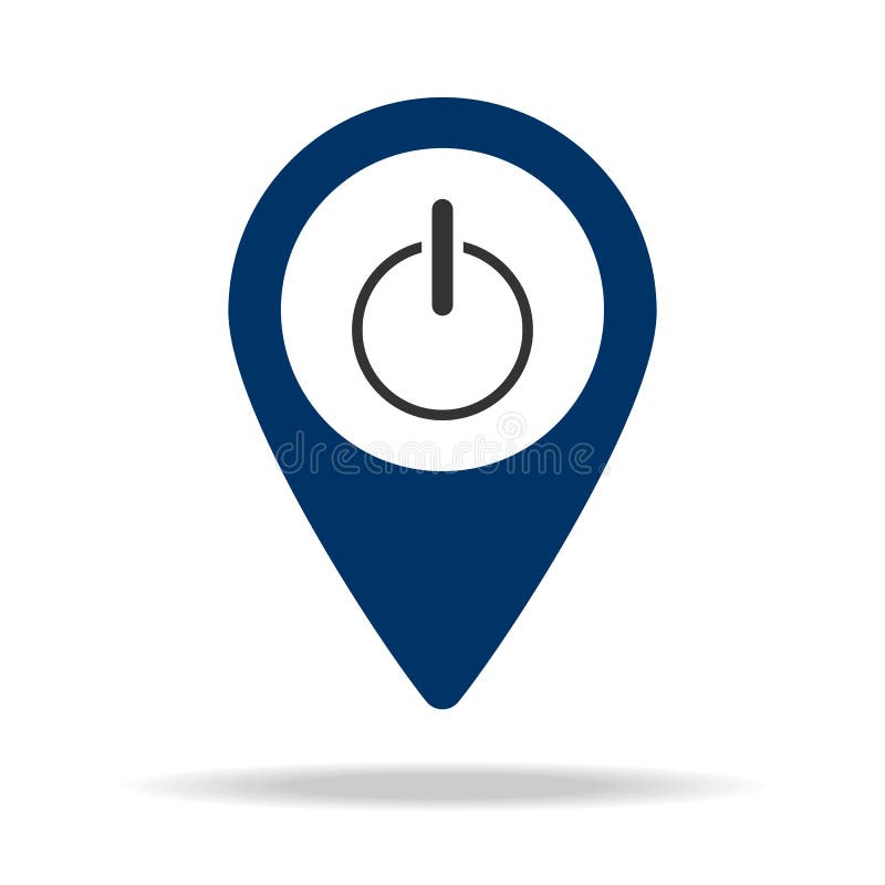 Inclusion in Blue Map Pin Icon. Element of Map Point for Mobile Concept ...