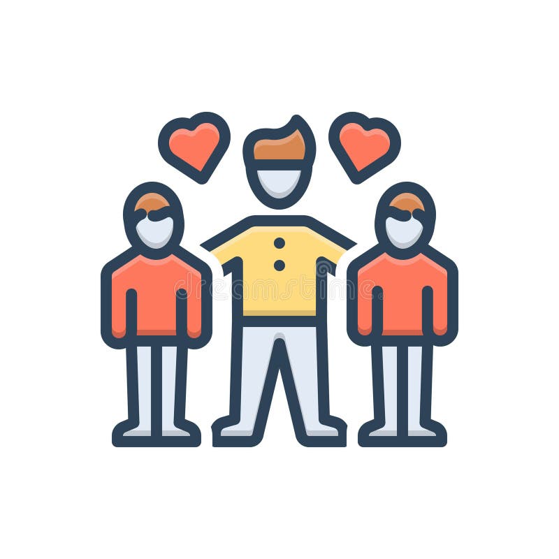 Color Illustration Icon for Inclusion, Social Equity and Care Stock ...