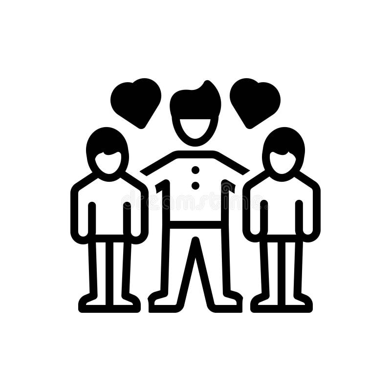 Black Solid Icon for Inclusion, Social Equity and Gender Stock ...