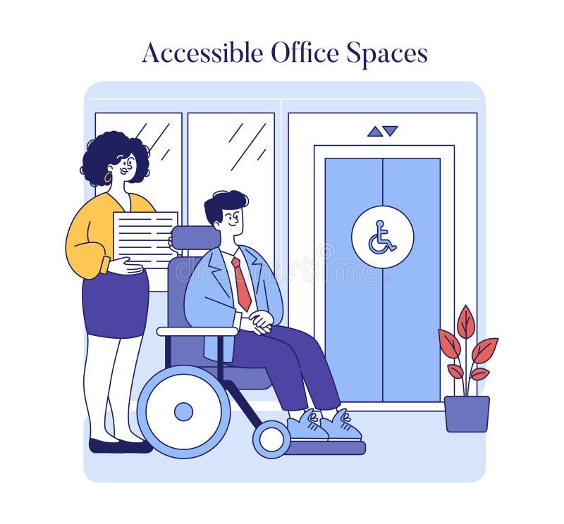 Inclusion in Media and Work Stock Vector - Illustration of work, space ...