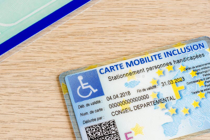 Inclusion Mobility Card, in France Stock Photo - Image of disabled ...