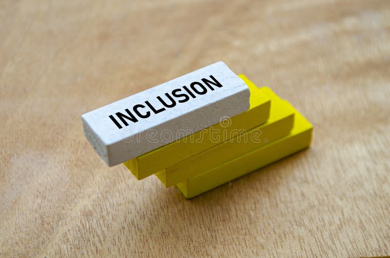 Inclusion Steps Represented by Ascending Red and Yellow Blocks Stock ...
