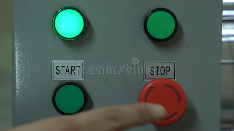 The Panel with Buttons Start and Stop Stock Video - Video of ...