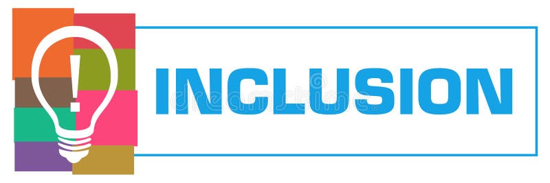 Inclusion Colorful Grid Left Box Horizontal Stock Illustration ...