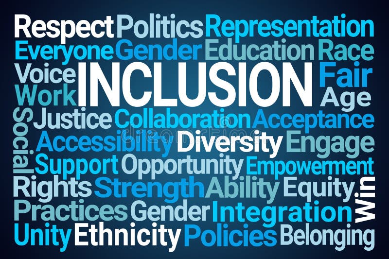 Inclusion Word Cloud stock illustration. Illustration of participation ...