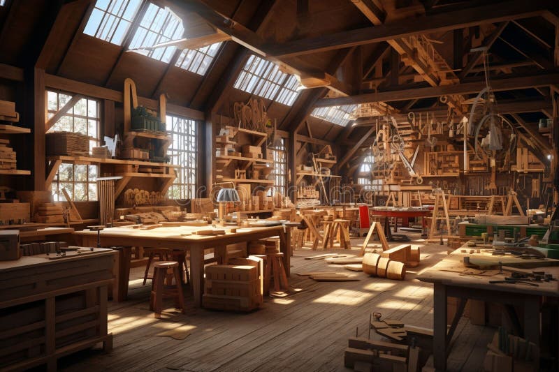 Inclusive Community Woodworking Club Where Stock Illustration ...