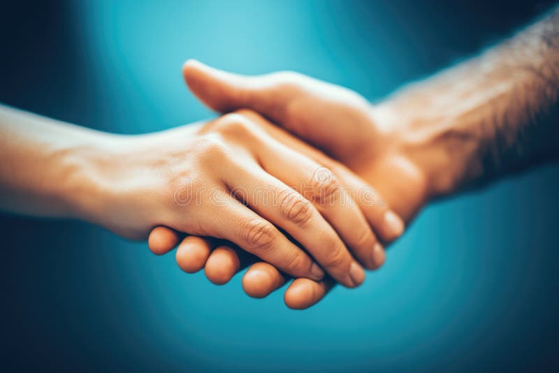 Inclusive Concept of Unity and Support with Two Hands Touching in a ...