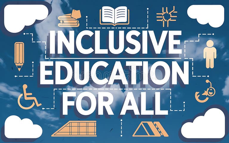 Inclusive Education Banner with Symbols of Learning and Accessibility ...