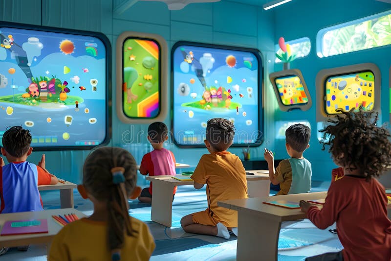 Inclusive Education Classroom with Children Using Interactive Digital ...