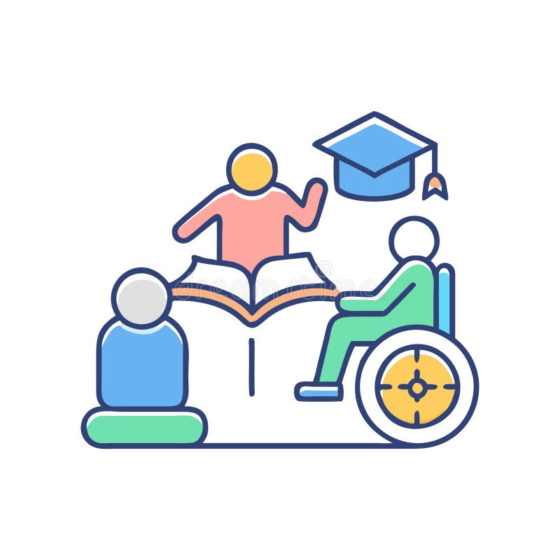 Inclusive Education Icon stock vector. Illustration of symbol - 351937142