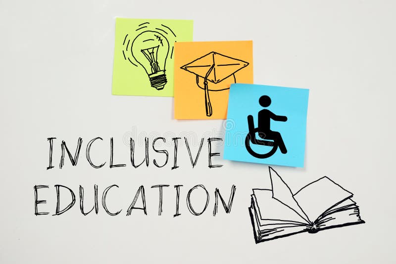 Inclusive Education is Shown Using the Text Stock Photo - Image of ...