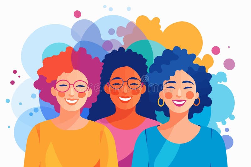 Inclusive Group of Happy People Isolated Vector Style Illustration ... Inclusive Group of Happy People Isolated Vector Style Illustration ...
