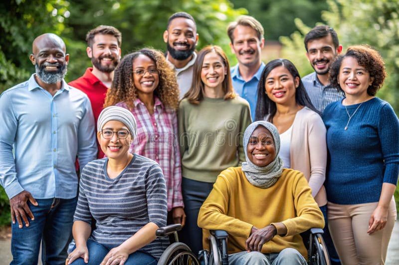 Inclusive Group of Professionals and Community Members, Embracing ...