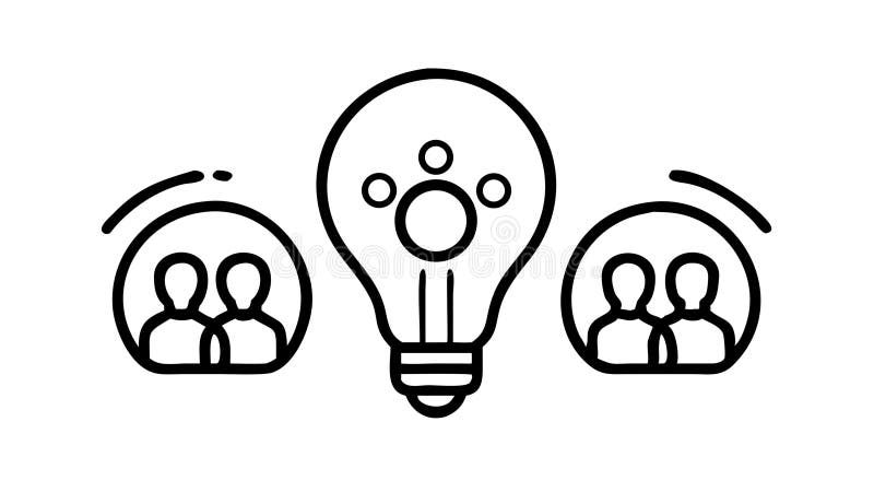 Inclusive Ideas Lightbulb Icon Vector Illustration, Diverse Concepts ...