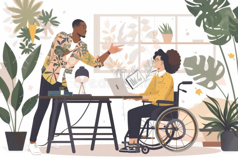 Inclusive Office Meeting with Diverse Colleagues. Stock Image - Image ...