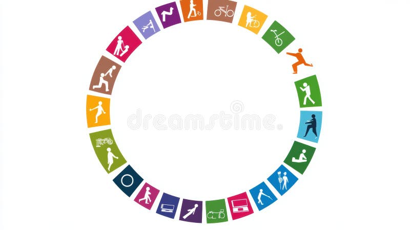 Inclusive Physical Activity Wheel Stock Illustration - Illustration of ...
