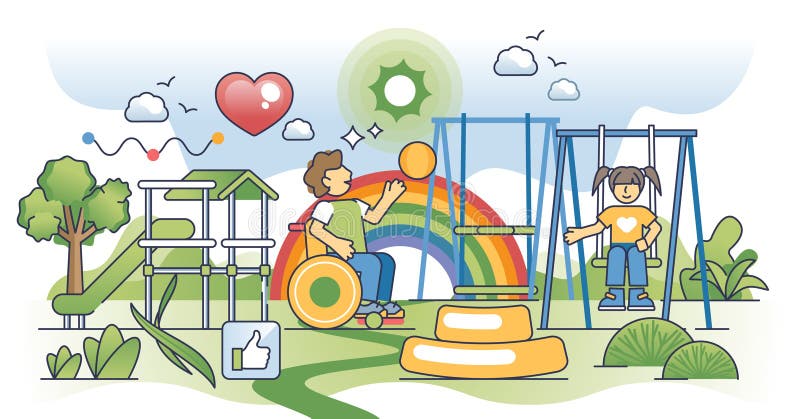 Inclusive Playground for Kids Activities with Special Needs Outline ...