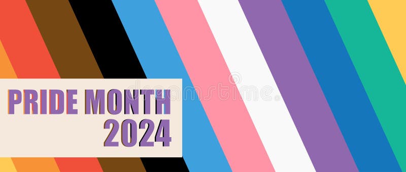 Inclusive Pride Background with Progress Pride Flag Colors. LGBTQ ...