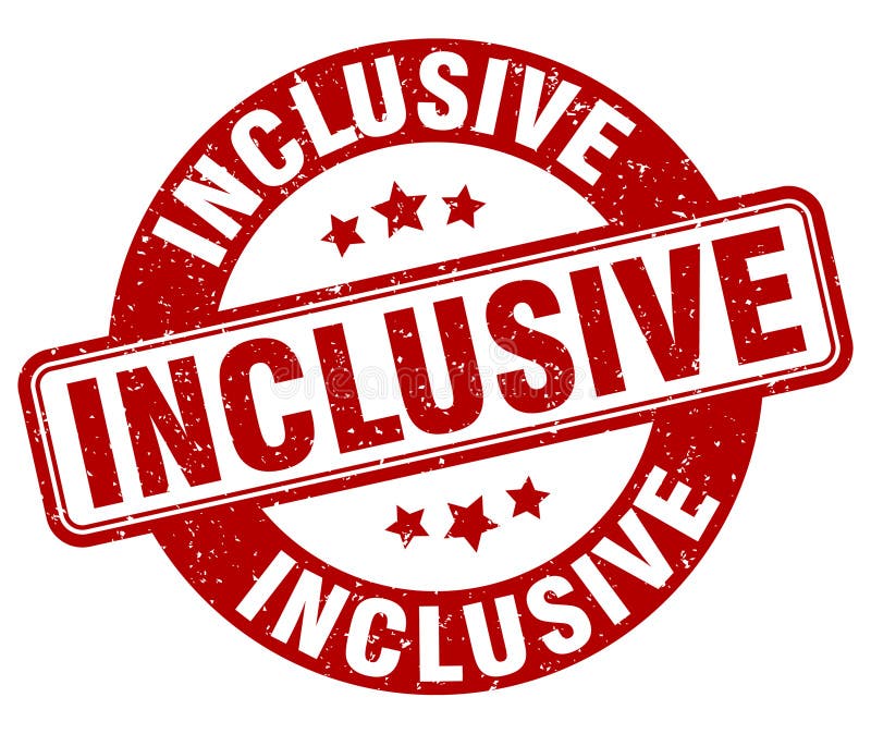 Inclusive Stamp. Inclusive Label. Round Grunge Sign Stock Vector ...