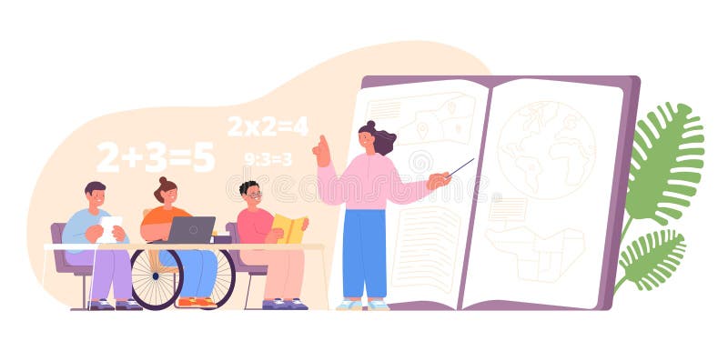 Inclusive Study. Education Child, School Equality for Children. with ...