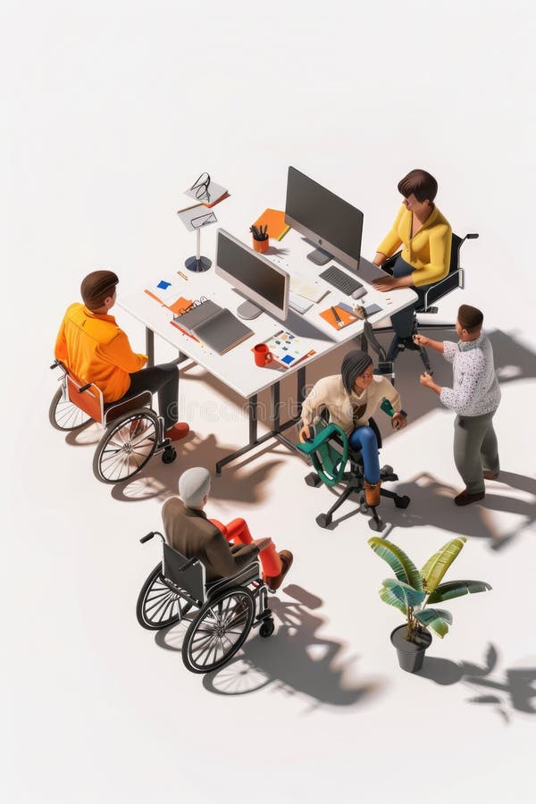 Inclusive Team Brainstorming Session with Individuals of Different ...