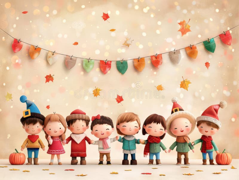 An Inclusive Thanksgiving Card Featuring Characters from Diverse ...