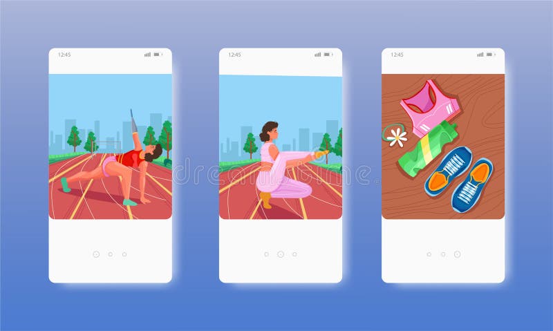 Inclusivity in Sport. Mobile App Screens, Vector Website Banner ...