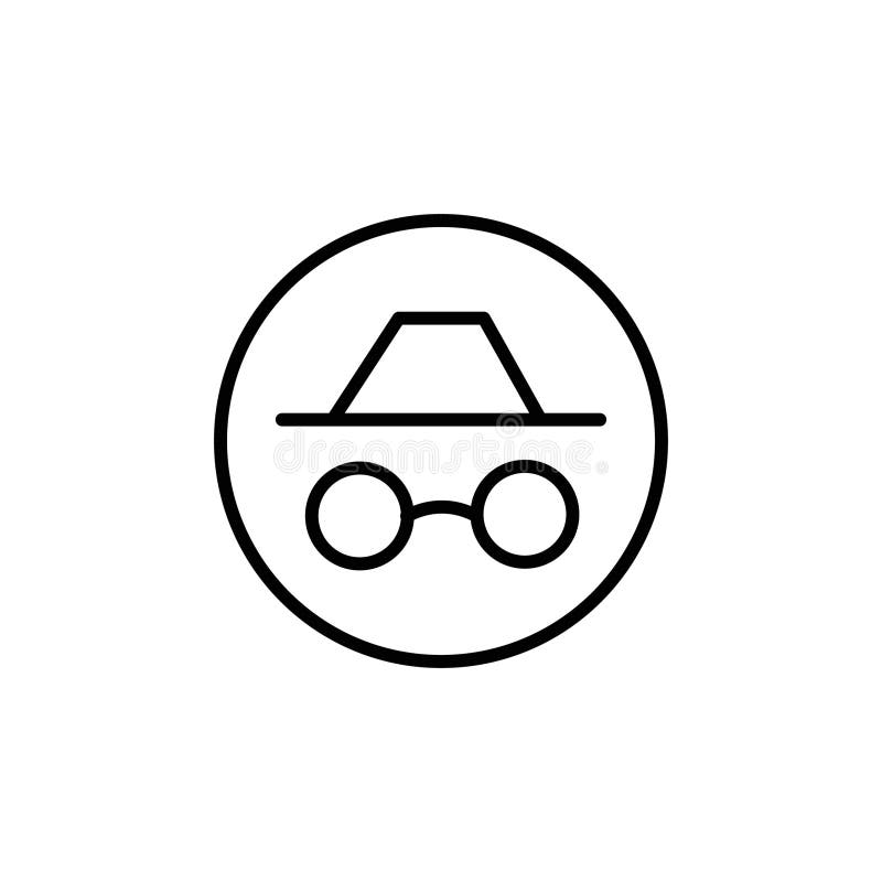 Incognito Icon Thin Vector Set Stock Vector - Illustration of thin ...
